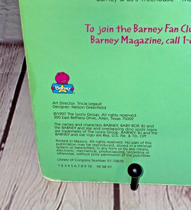 Barney's Treasure Hunt Search and Spot Book | the Lyons Group 1997 ...