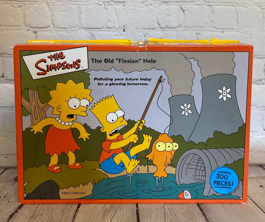 The Simpsons "the Old Fission Hole" 300 Piece Puzzle by Roseart 2001 ...