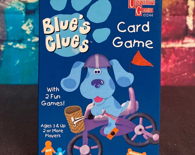 Blue's Clues Card Game by University Games 1998 - With 3 Fun Games ...