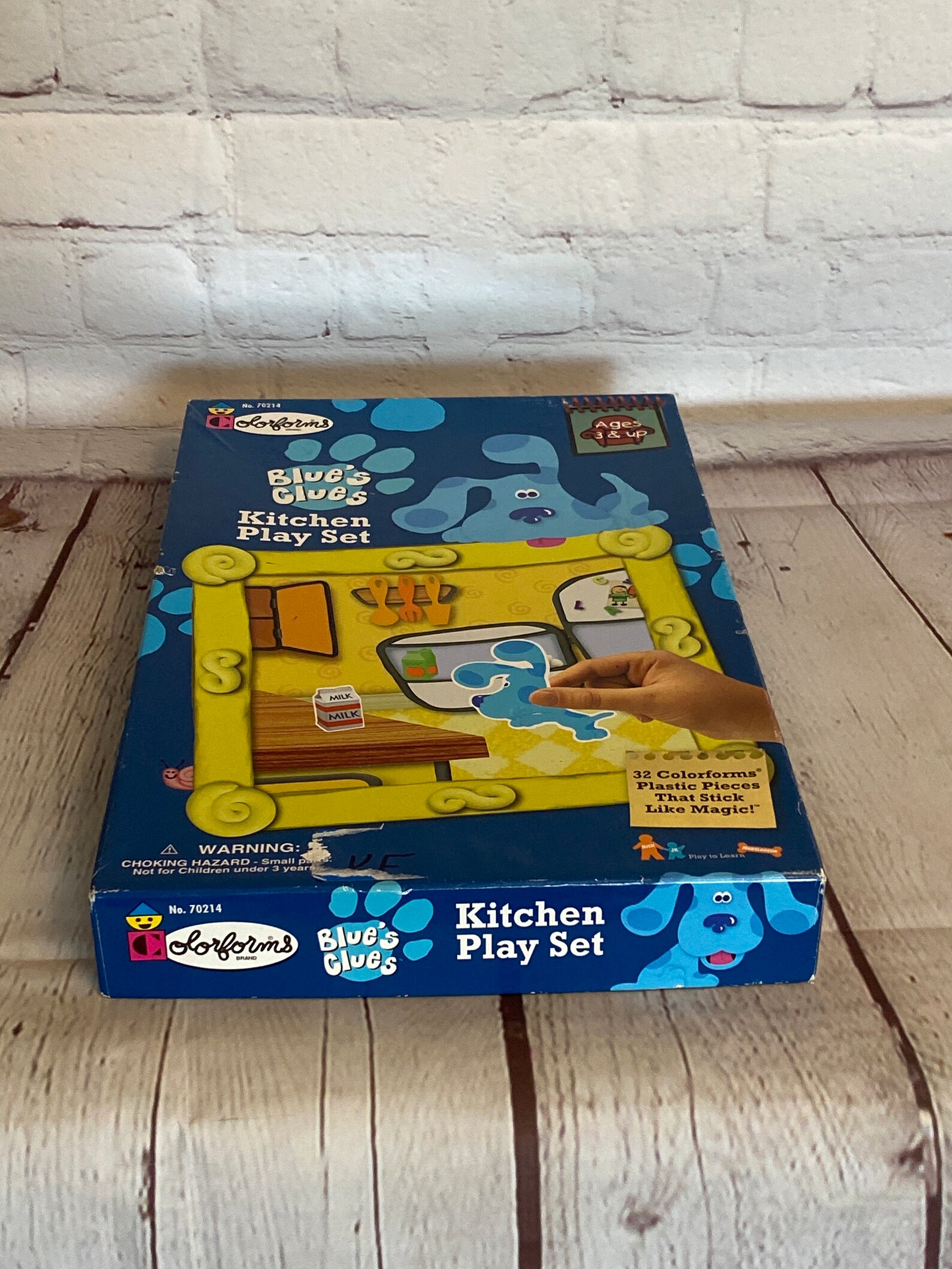 Blue's Clues Kitchen Playset by Colorform 1998 With 32 Colorforms ...