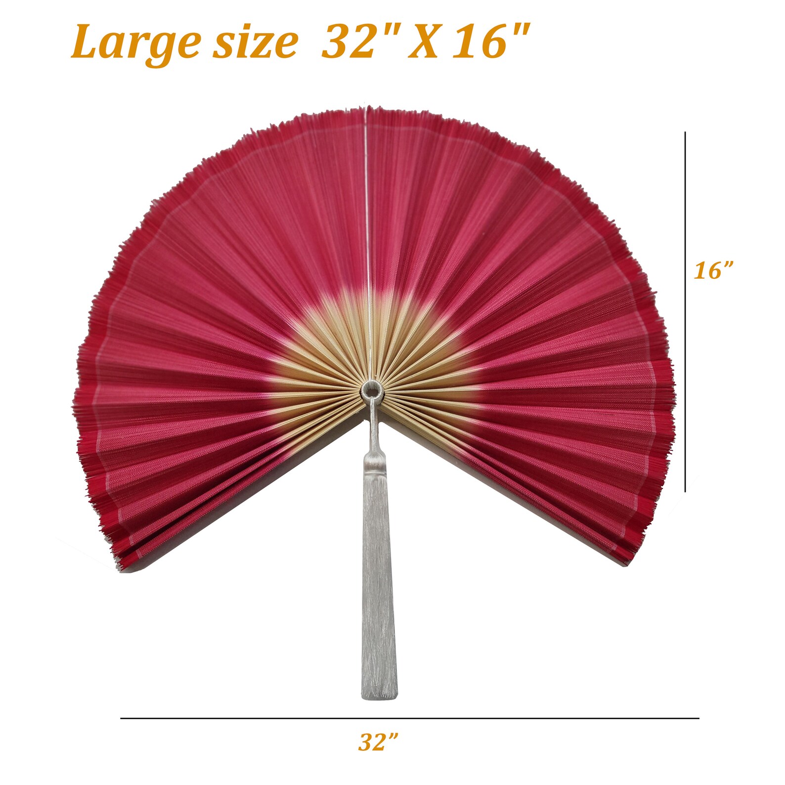 Large 32''x16 Rustic Fan Wall Decor Bedroom Wall Decor Above Bed Bamboo ...