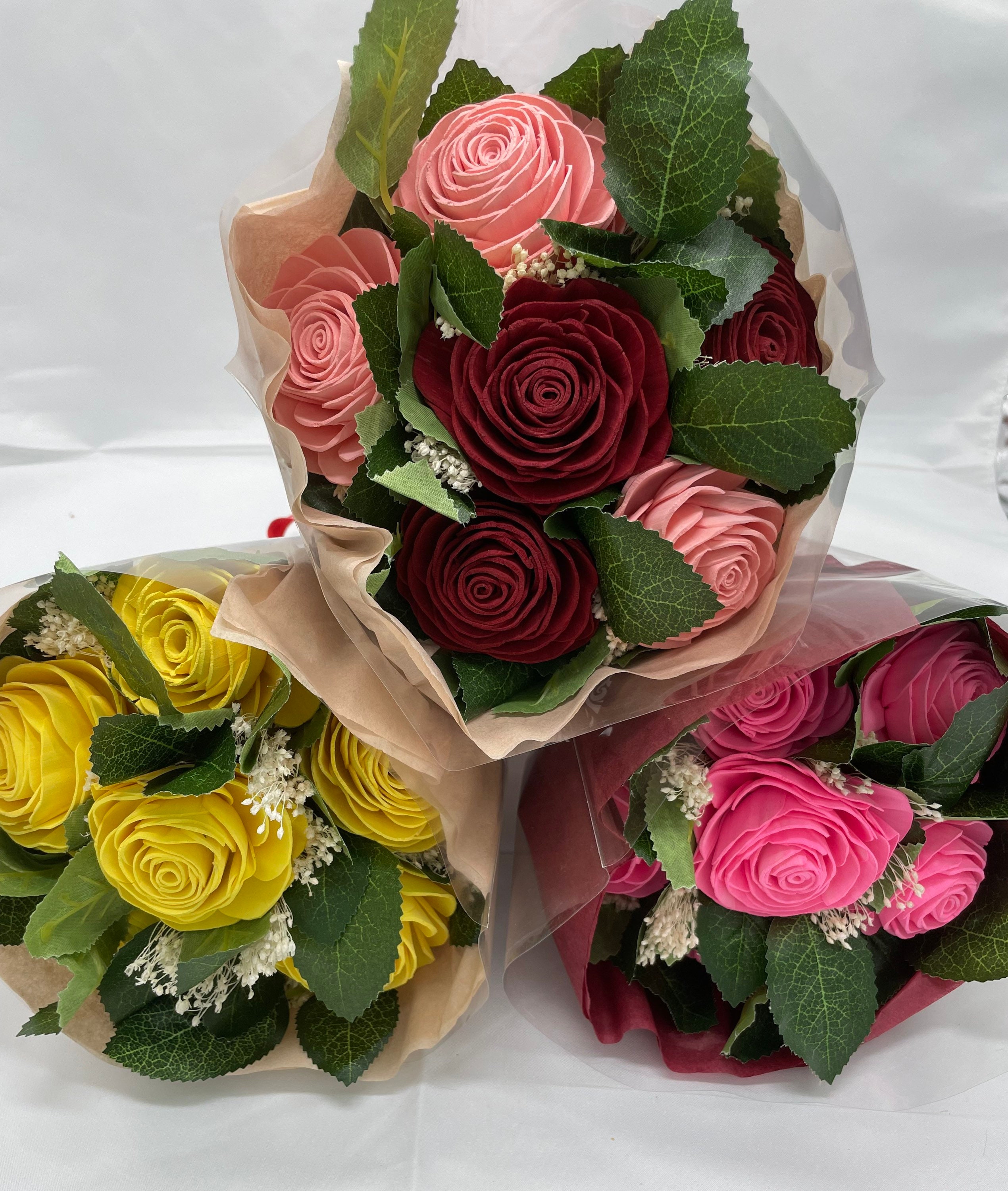 Half Dozen Sola Wood Roses - Etsy