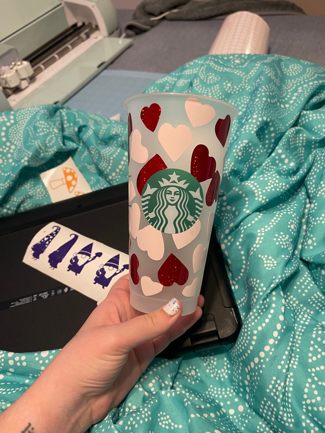 Heart Starbucks Cold Cup - Etsy