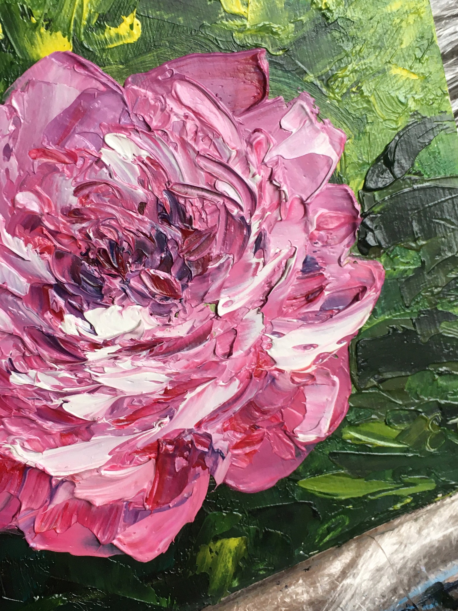 Peonies Painting Floral Original Art Pink Peony Flowers Oil | Etsy