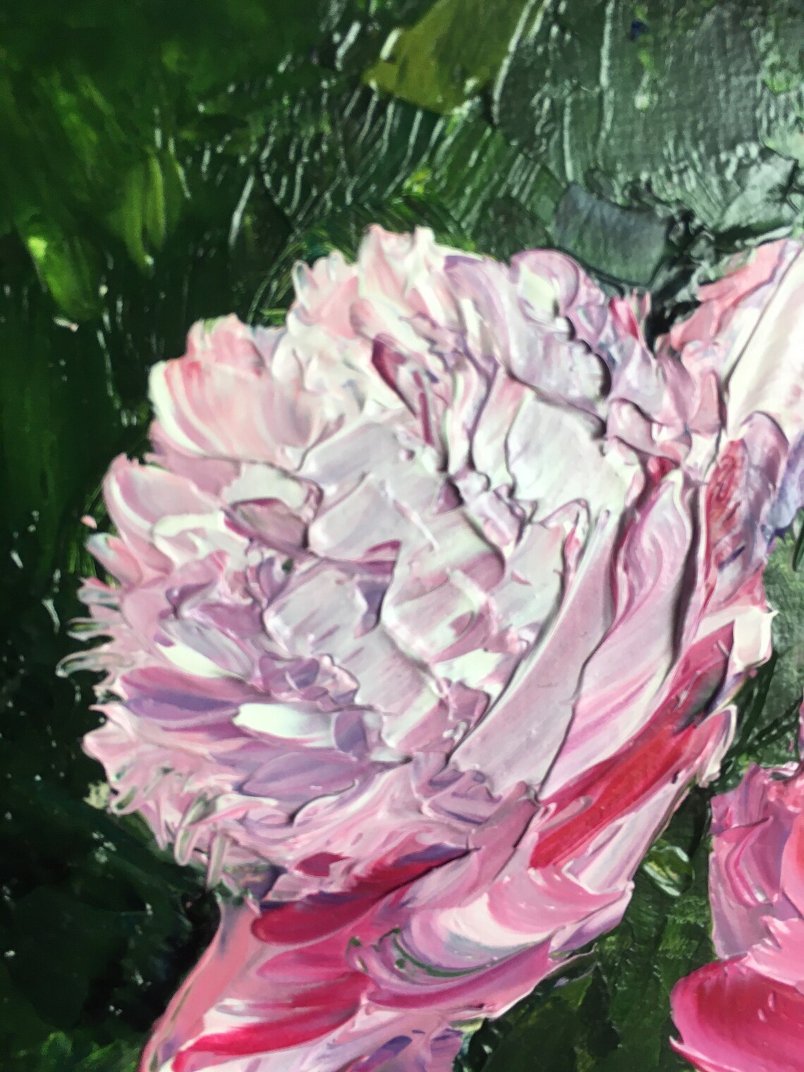 Peonies Painting Floral Original Art Pink Peony Flowers Oil | Etsy
