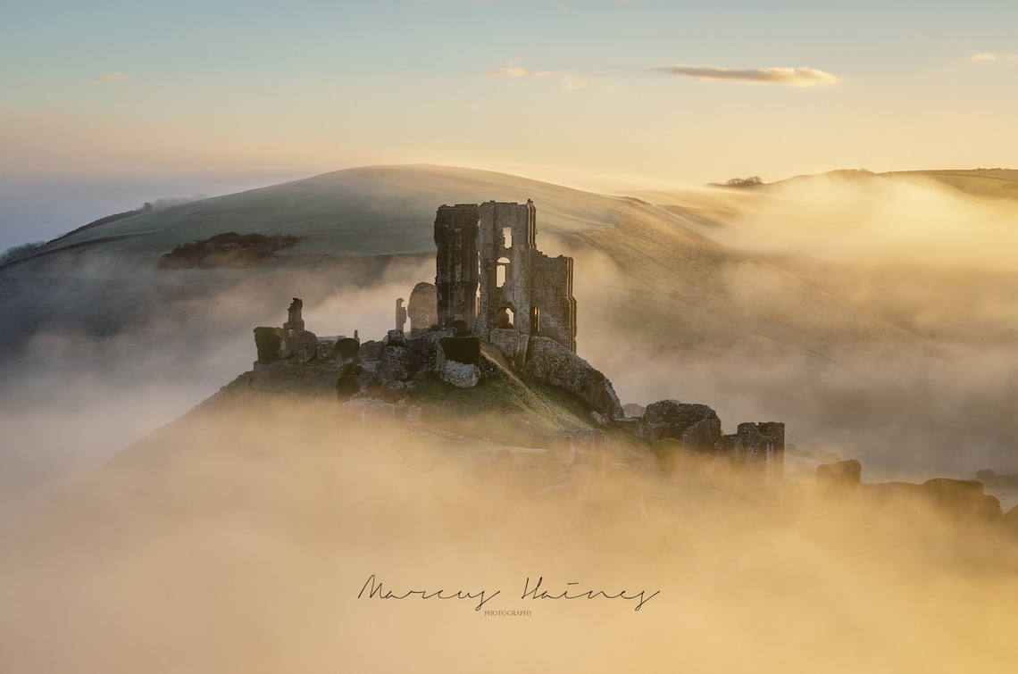 Corfe Castle in the Mist, Dorset - Etsy UK