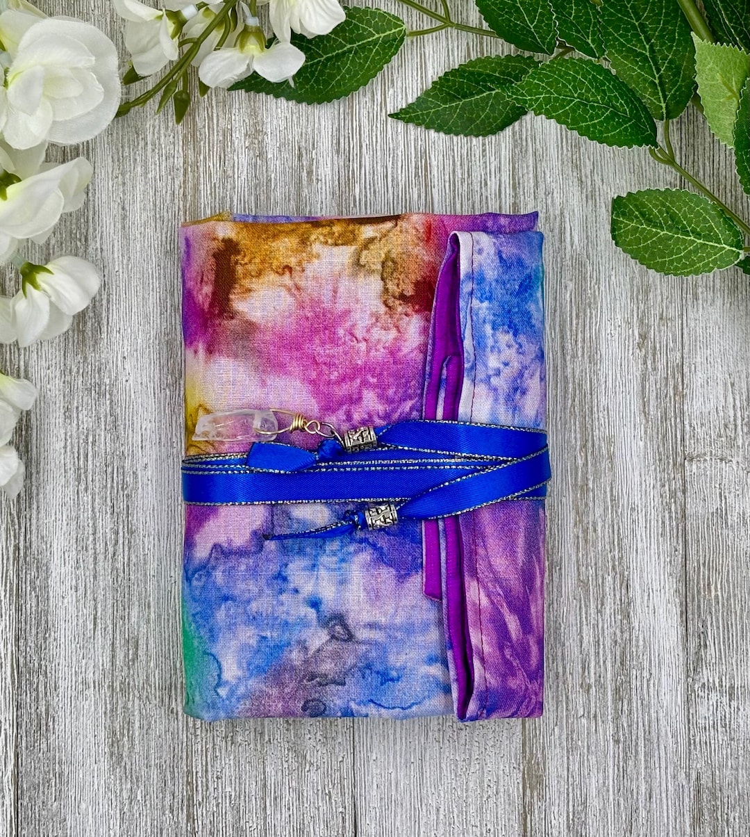 Reversible Silk Lined Tarot Wrap/ Tie Dye Tarot Wrap / Tarot Supplies ...
