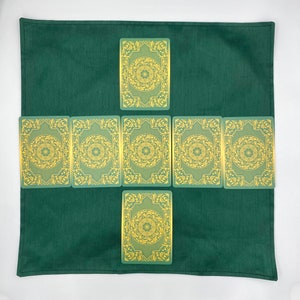 Green Altar Cloth, Tarot Cloth, Altar Decor, Double Sided Altar Cloth ...