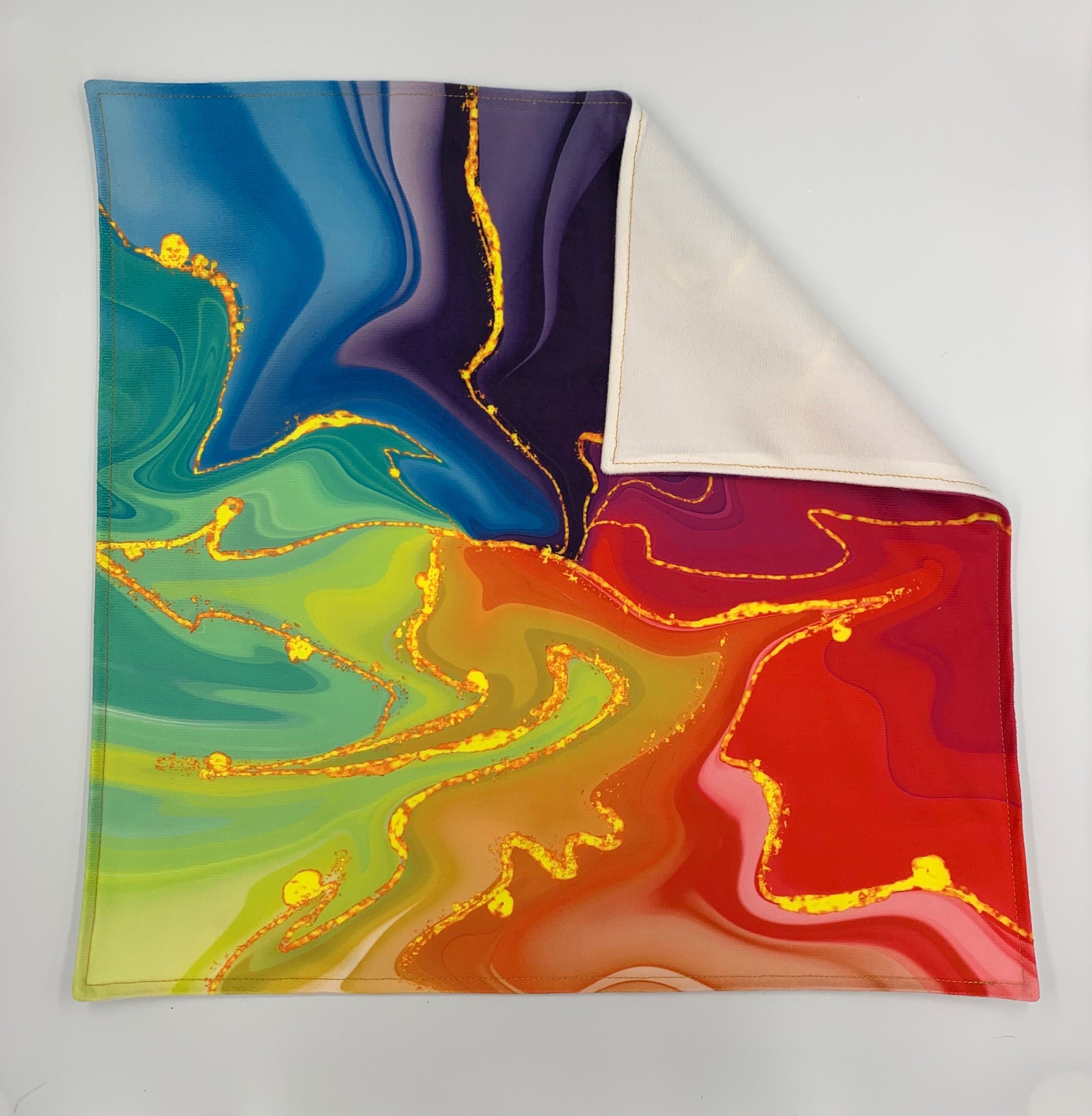 Chakra Marble Altar Cloth Tarot Cloth Altar Decor Double - Etsy