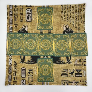 Bastet Ankh Egyptian Altar Cloth, Tarot Cloth, Altar Decor, Double ...
