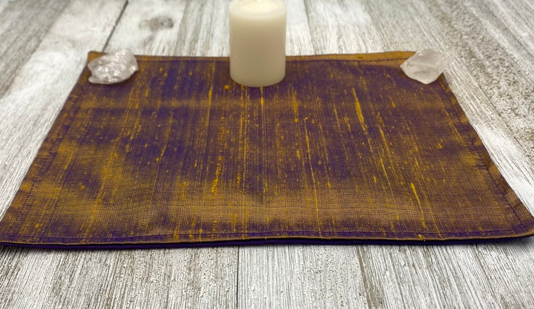 Silk MINI Altar Cloth - Gold, Traveling Altar Cloth, Portable Altar ...