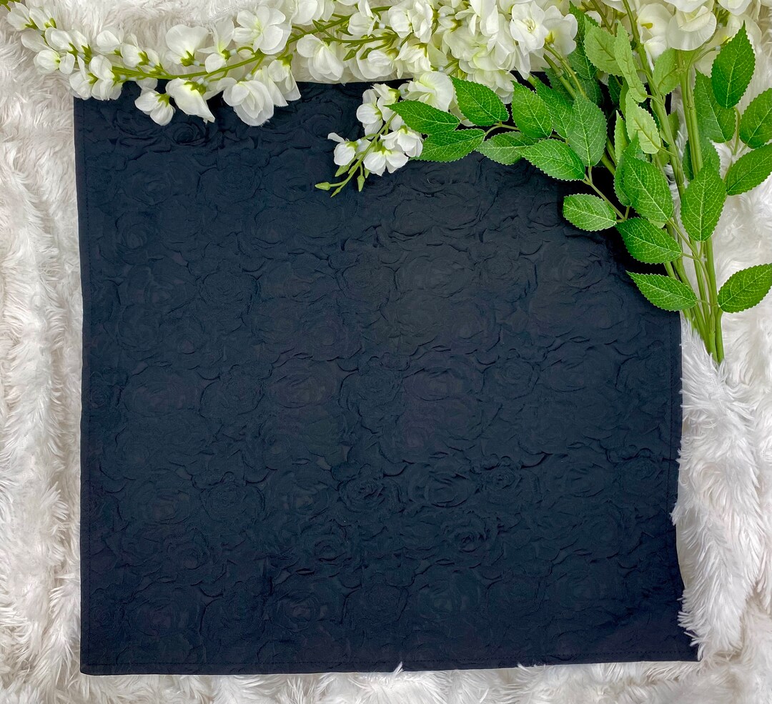 Textured Black Rose Altar Cloth, Tarot Cloth, Altar Decor, Double Sided ...