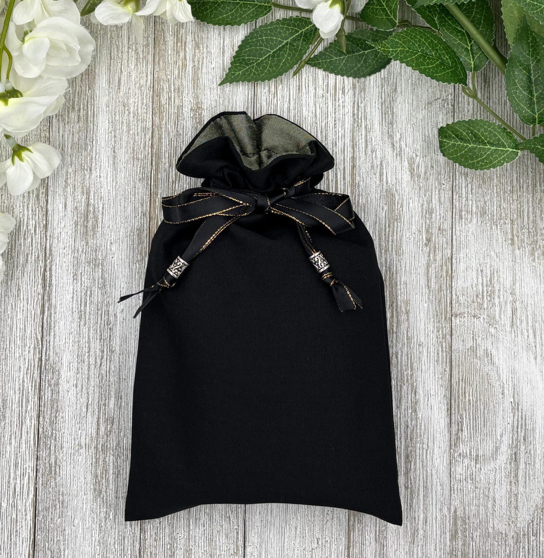 Green Silk Lined Tarot Bag/ Custom Tarot Bag/ Keepsake Bag / Drawstring ...