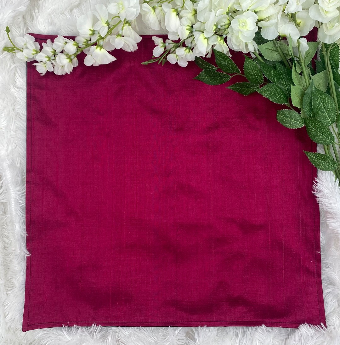 Natural Silk Red Altar Cloth, Tarot Cloth, Altar Decor, Double Sided ...