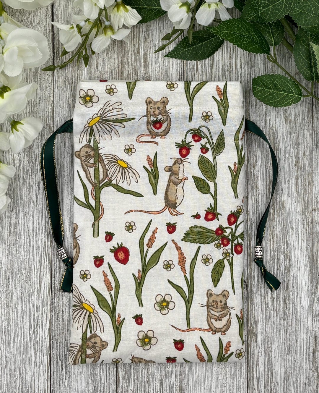 Mice Tarot Bag/ Custom Tarot Pouch/ Keepsake Bag / Drawstring Bag ...