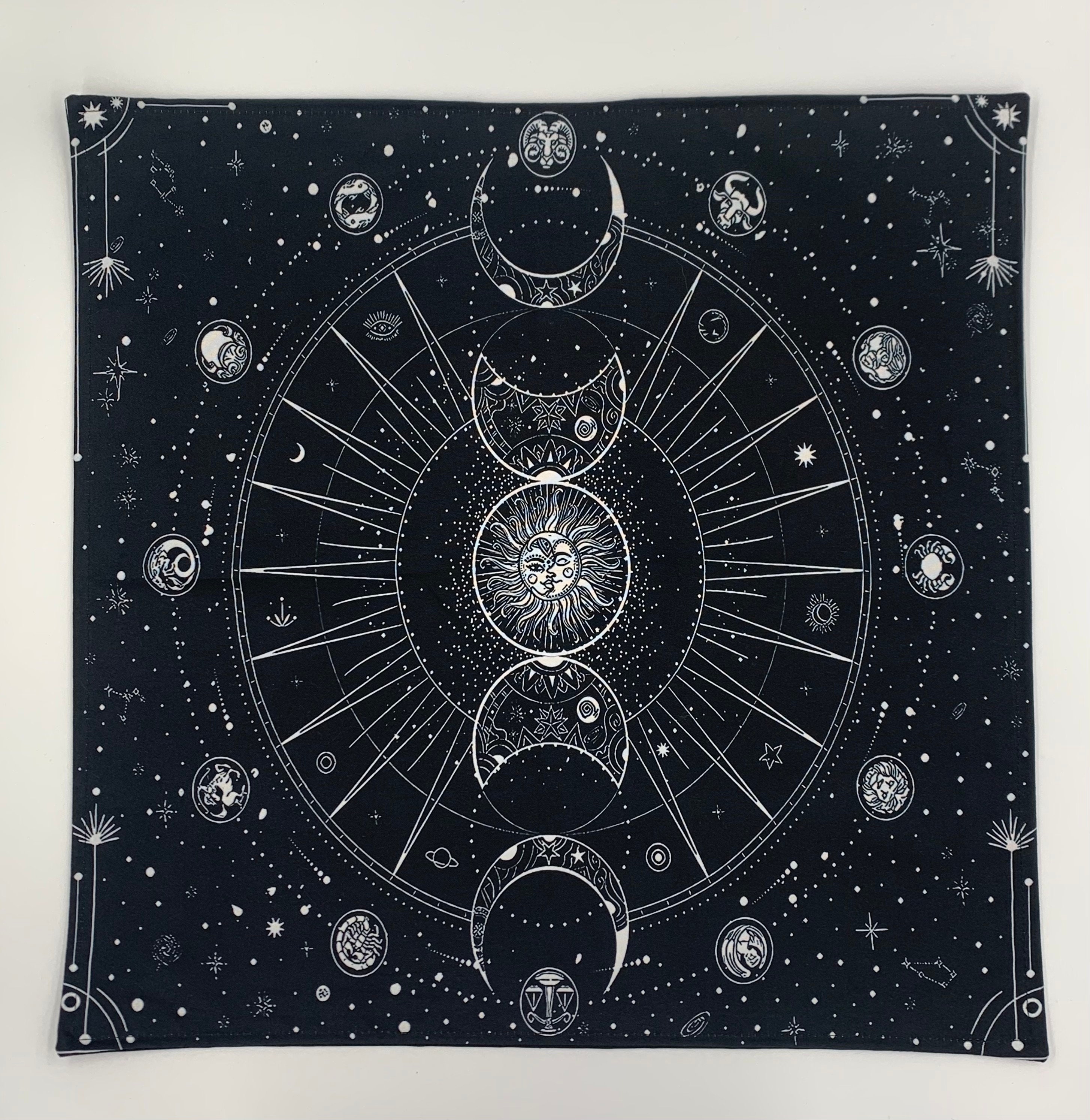 Celestial Zodiac Altar Cloth Tarot Cloth Altar Decor Double - Etsy