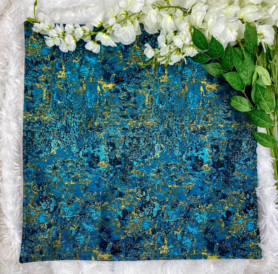 Blue Gold Shimmering Altar Cloth, Tarot Cloth, Altar Decor, Double ...