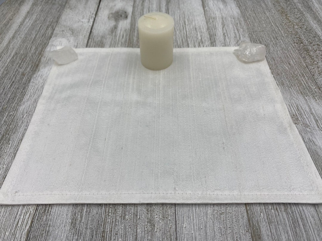Silk MINI Altar Cloth - White, Traveling Altar Cloth, Portable Altar ...
