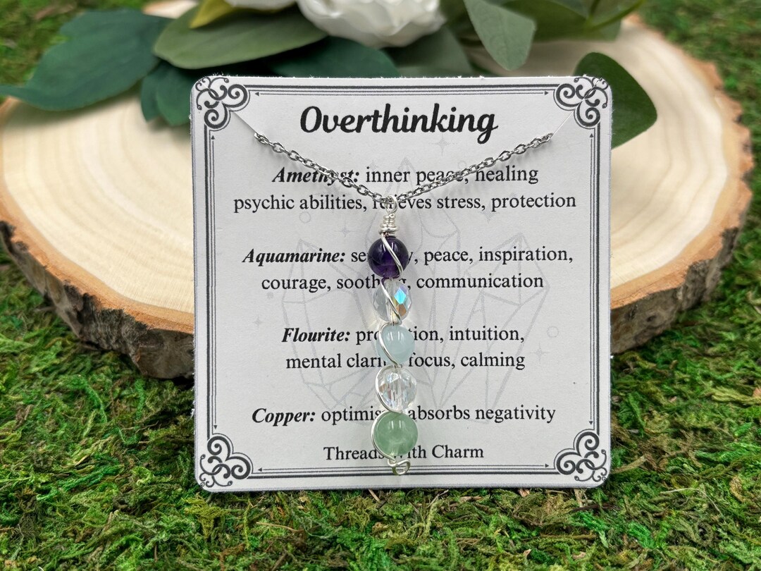 Overthinking Crystal Necklace -geologist Certified Crystals, Protection ...