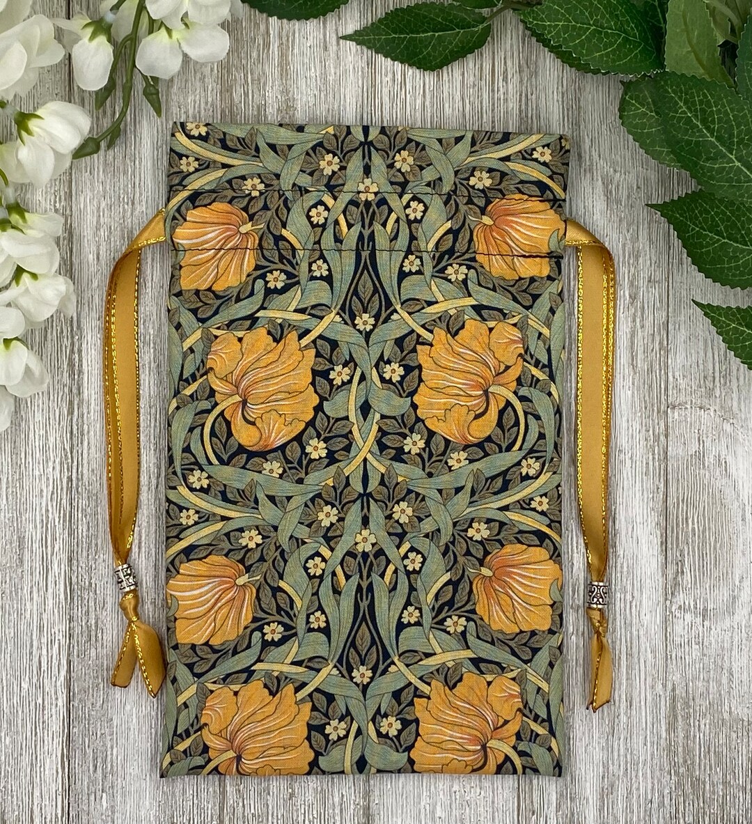 William Morris Tarot Bag/ Custom Tarot Bag/ Keepsake Bag / Drawstring ...