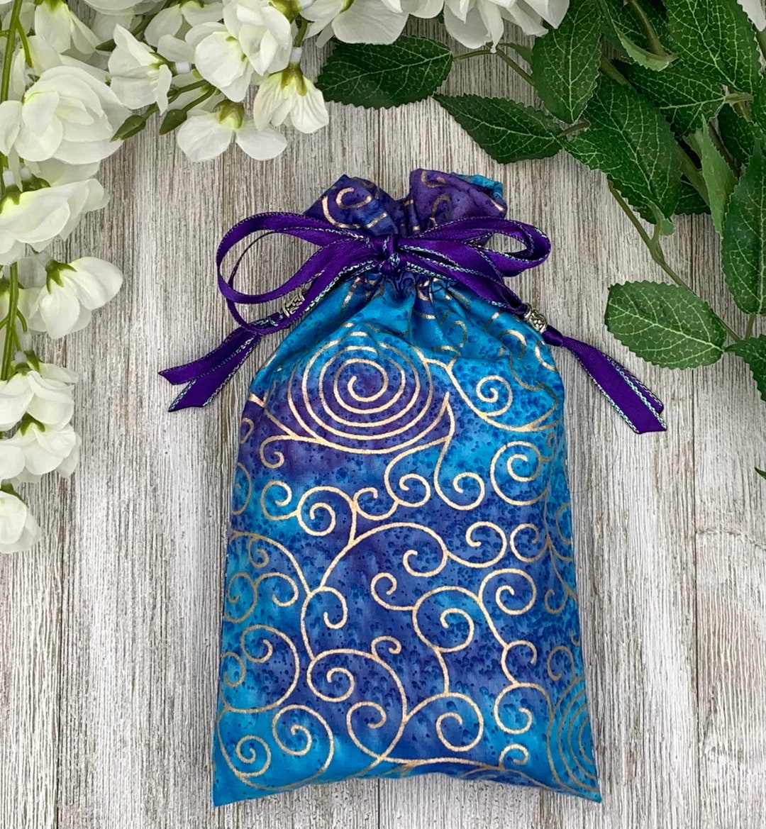 Scrolls Tarot Bag/ Custom Tarot Pouch/ Keepsake Bag / Drawstring Bag ...