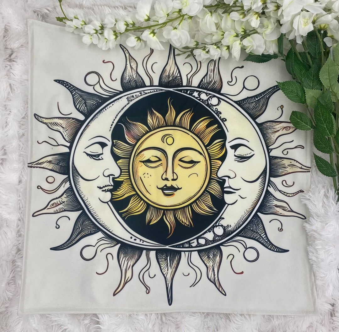 Moon Sun Altar Cloth Tarot Cloth Altar Decor Double Sided - Etsy