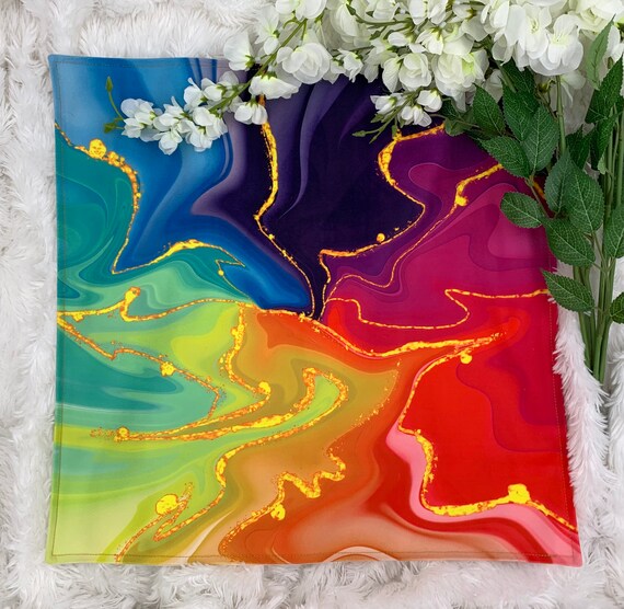 Chakra Marble Altar Cloth Tarot Cloth Altar Decor Double - Etsy