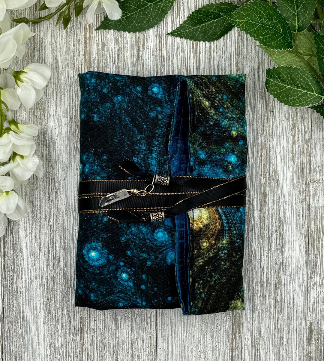 Reversible Silk Lined Tarot Wrap/ Celestial Tarot Wrap / Tarot Supplies ...