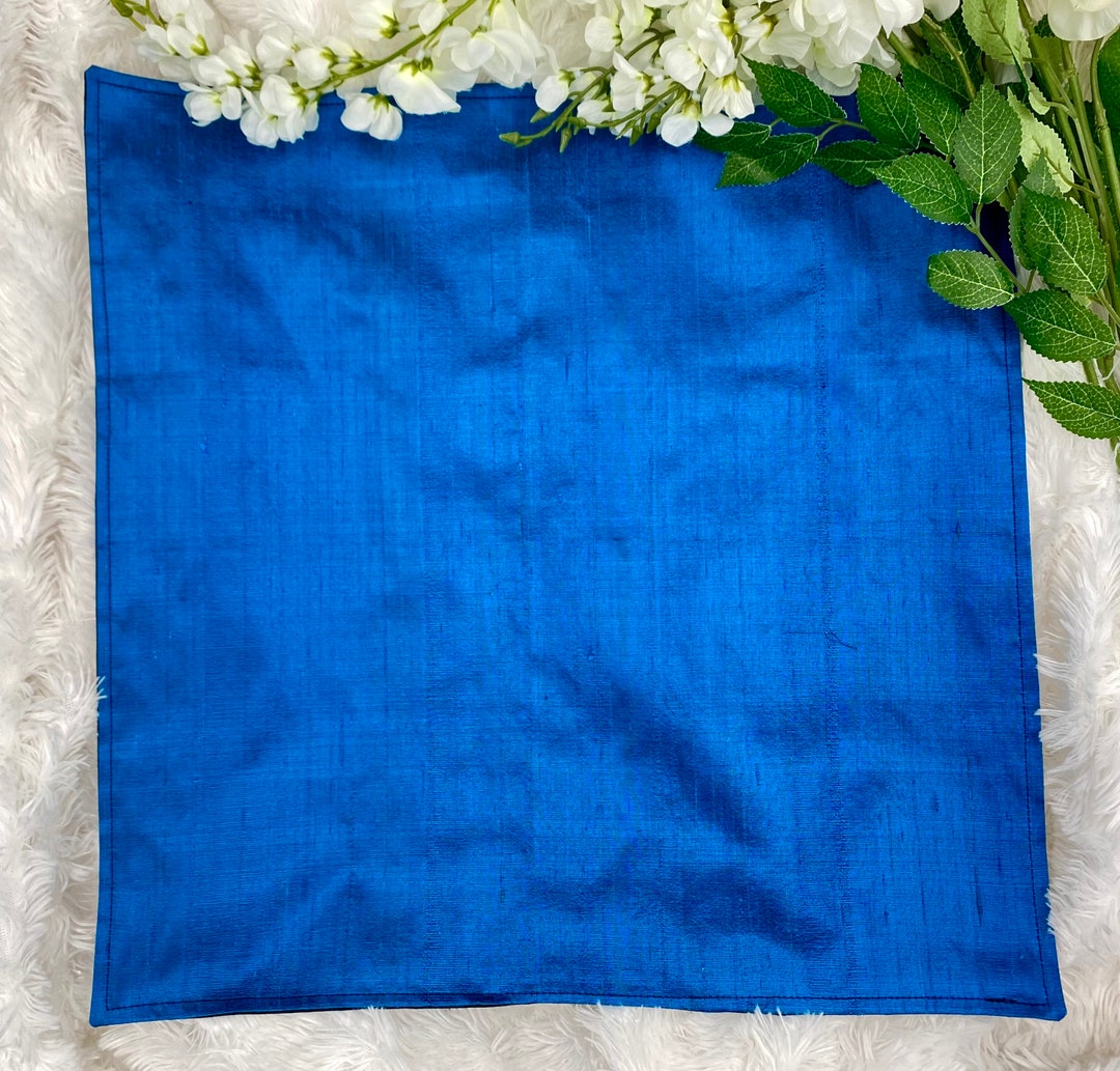 Silk Blue Altar Cloth, Tarot Cloth, Altar Decor, Double Sided Altar ...