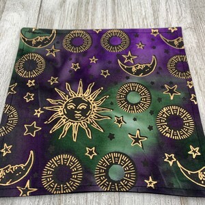 MINI Altar Cloth - Sun Moon, Tarot Cloth, Traveling Altar Cloth ...