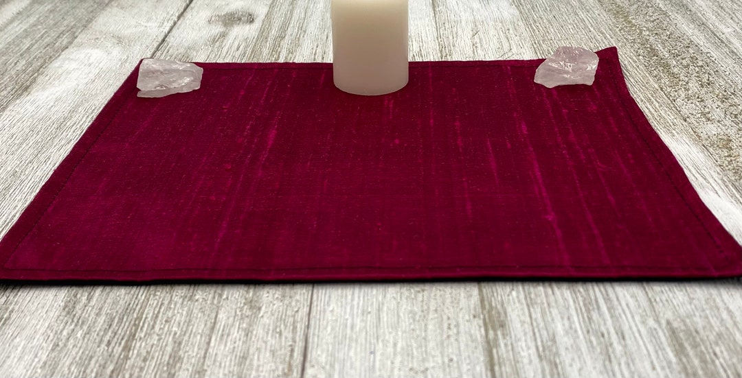 Silk MINI Altar Cloth - Red, Traveling Altar Cloth, Portable Altar ...