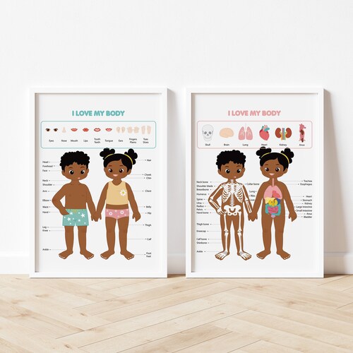 Body Poster Set Educational Poster Nursery Wall Art Home - Etsy