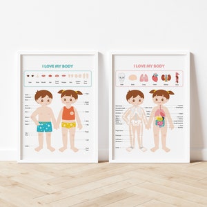 Kids Body Poster | Educational Poster | Nursery Wall Art | Homeschool ...