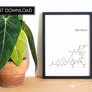 Oxytocin // Oxytocin Molecular Structure // Love Art // Molecule Art ...