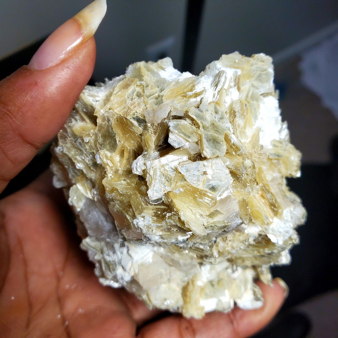 Stunning XL Golden Mica Flower Cluster From Minas Gerais | Etsy