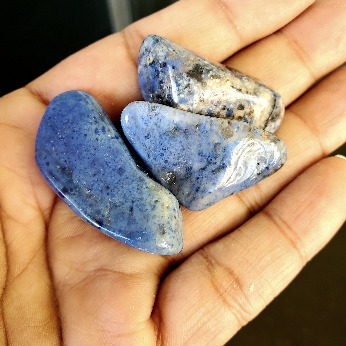 Dumortierite Polished Tumbled Stones Psychic Abilities / | Etsy