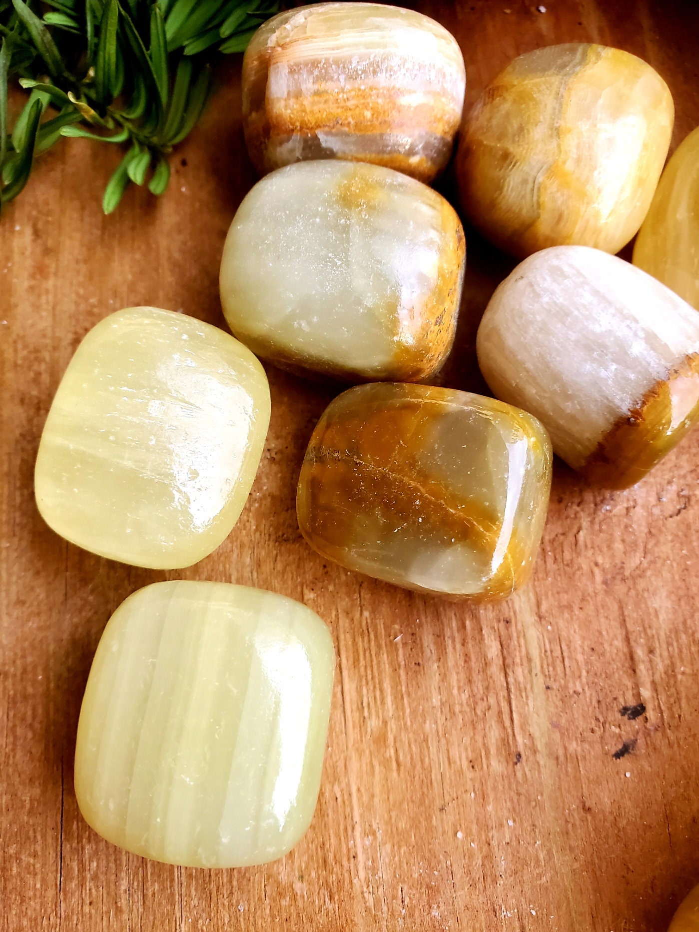 Turkish Green Calcite Polished Tumbled Stones Self | Etsy