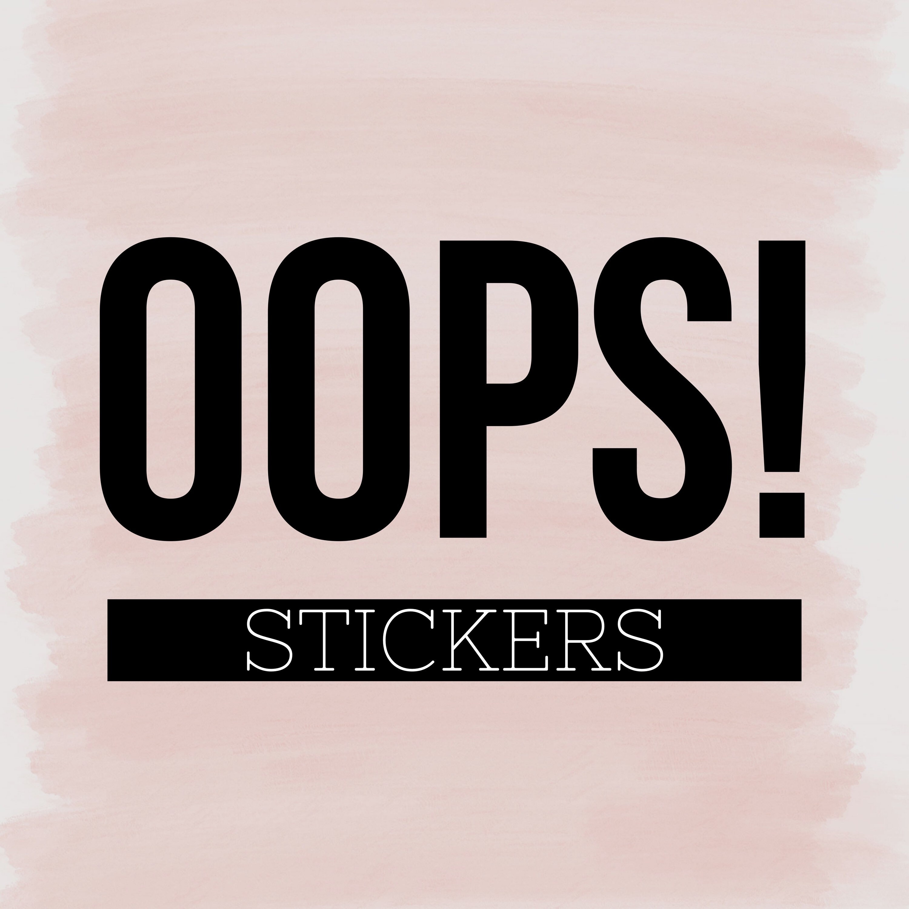 Stickers Paper Oops Stickers with Slight Imperfections etna.com.pe