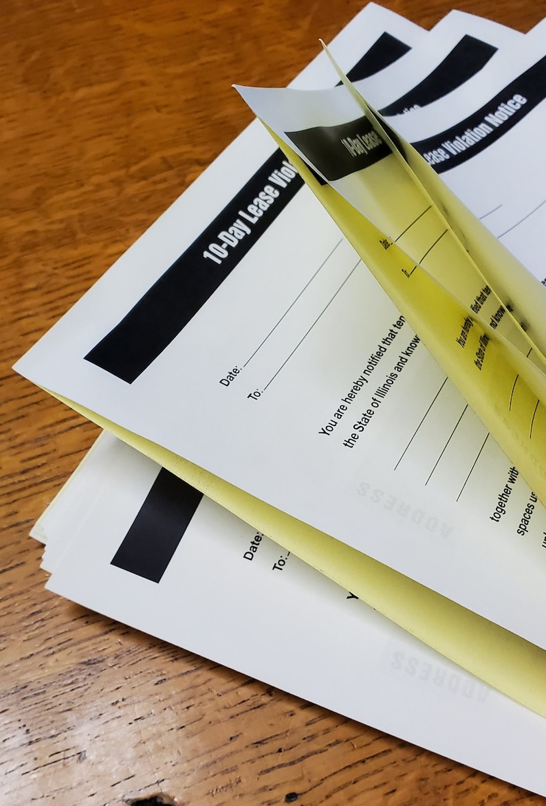 8.5x11 (letter)~ Custom Carbonless (NCR) Forms ~ Loose Sets ~ 2-part, 3 ...