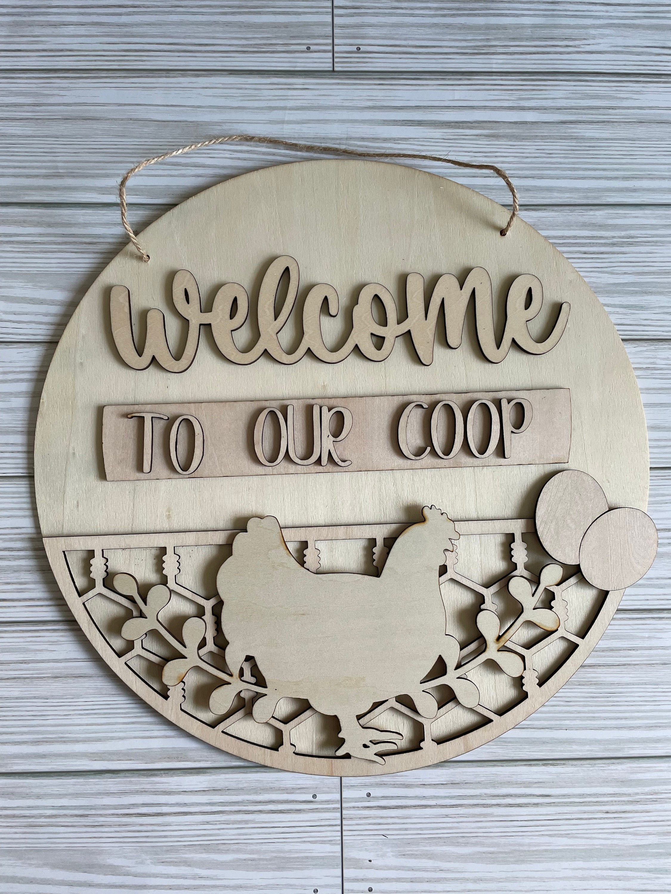 Farmhouse Chicken Welcome Sign Craft Kit - Etsy