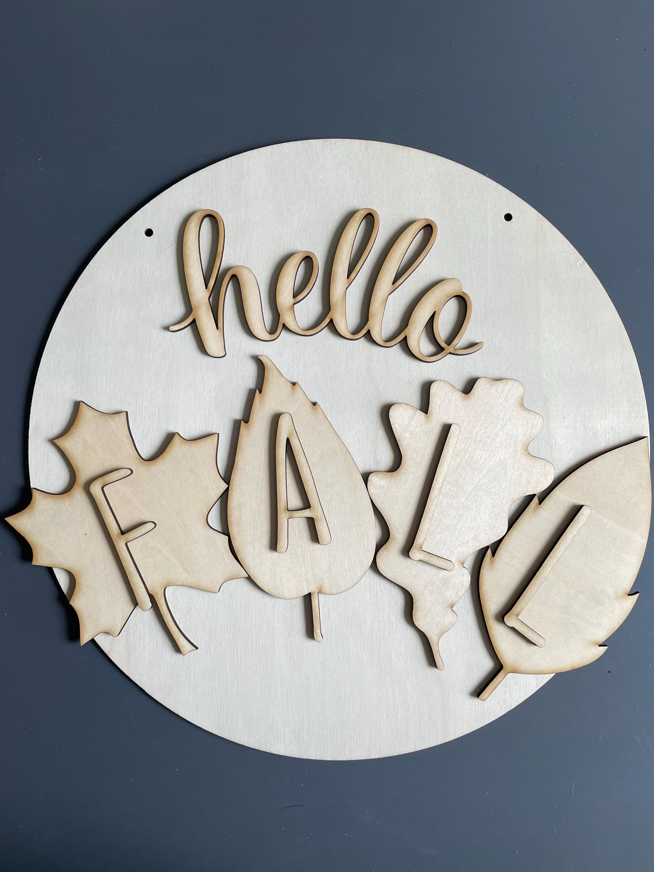 Fall Sign Wood Craft Kit - Etsy