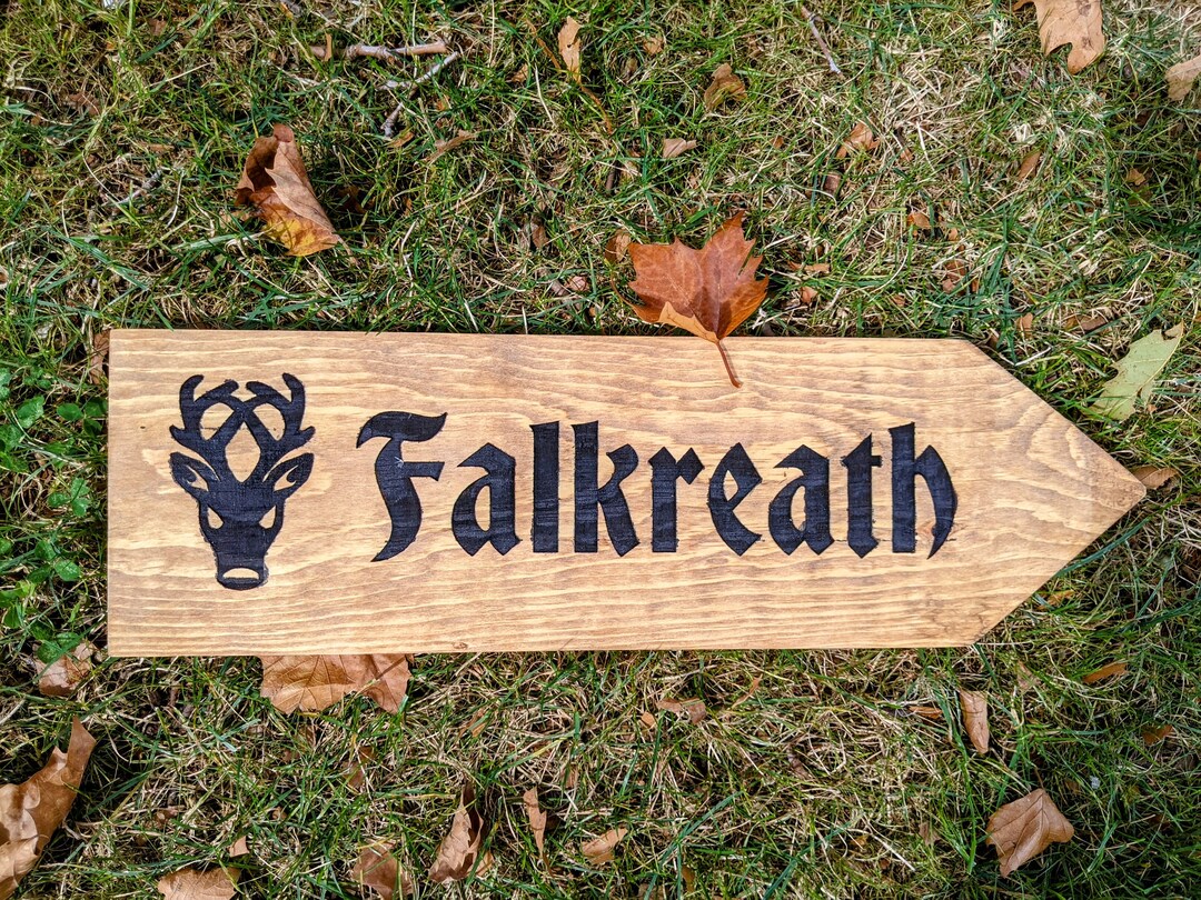 Skyrim Falkreath Sign - Etsy
