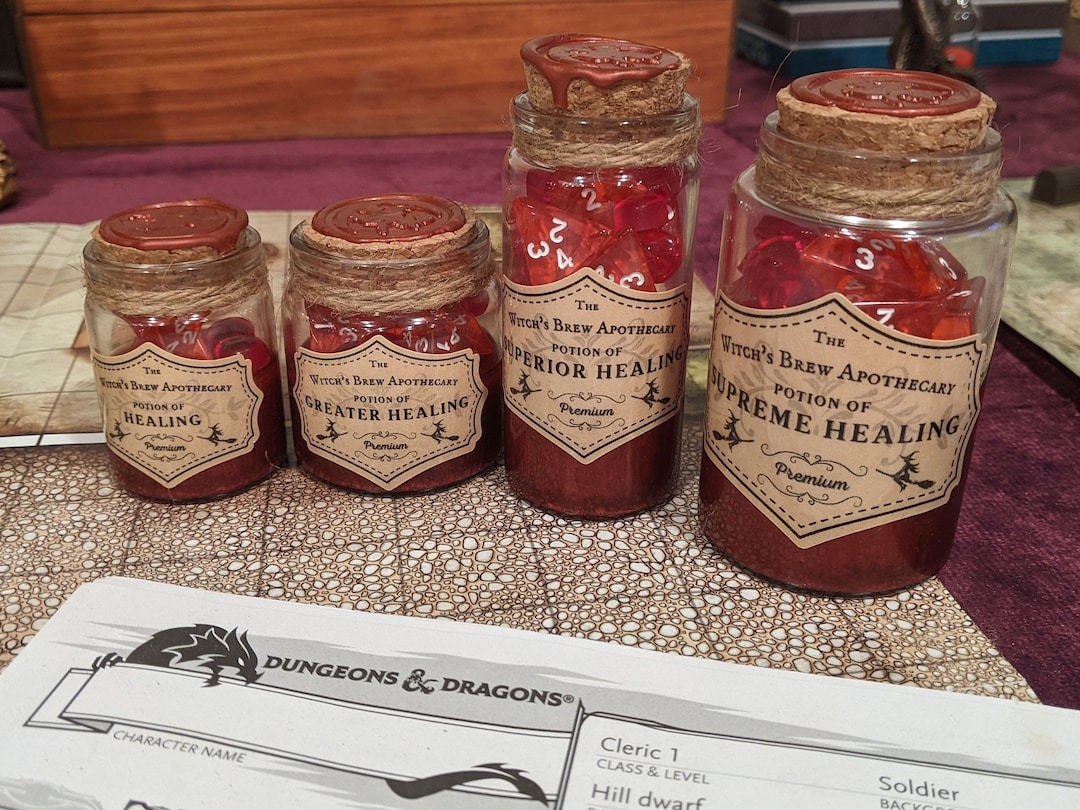 D&D Potion of Healing Set - Etsy