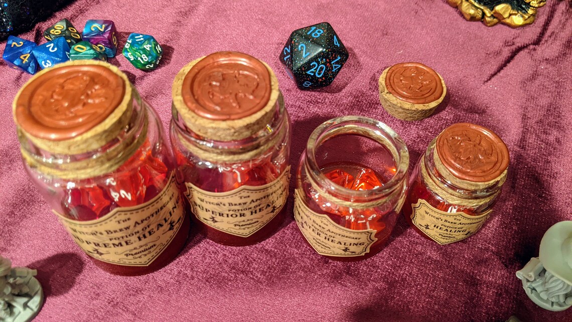 D&D Potion of Healing Set - Etsy