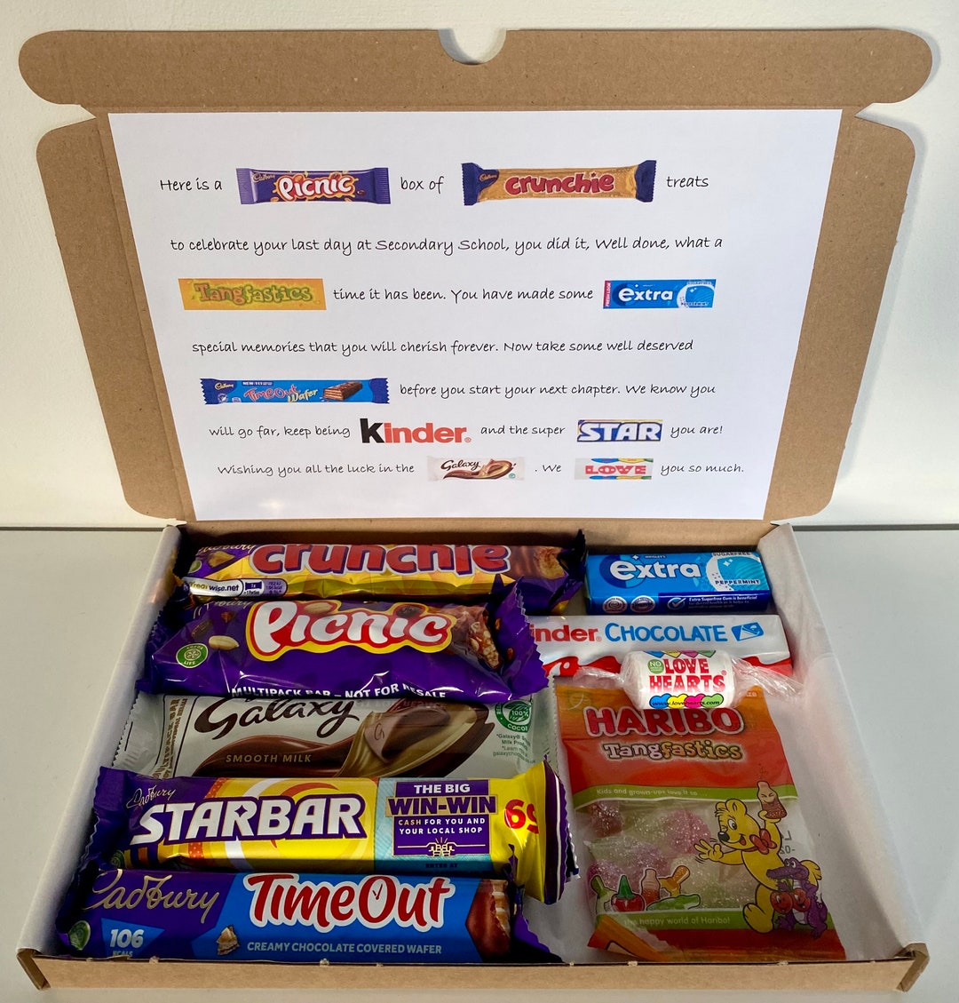 9 Piece School Leavers Treat Box| End of School| Gift Box| Letterbox ...