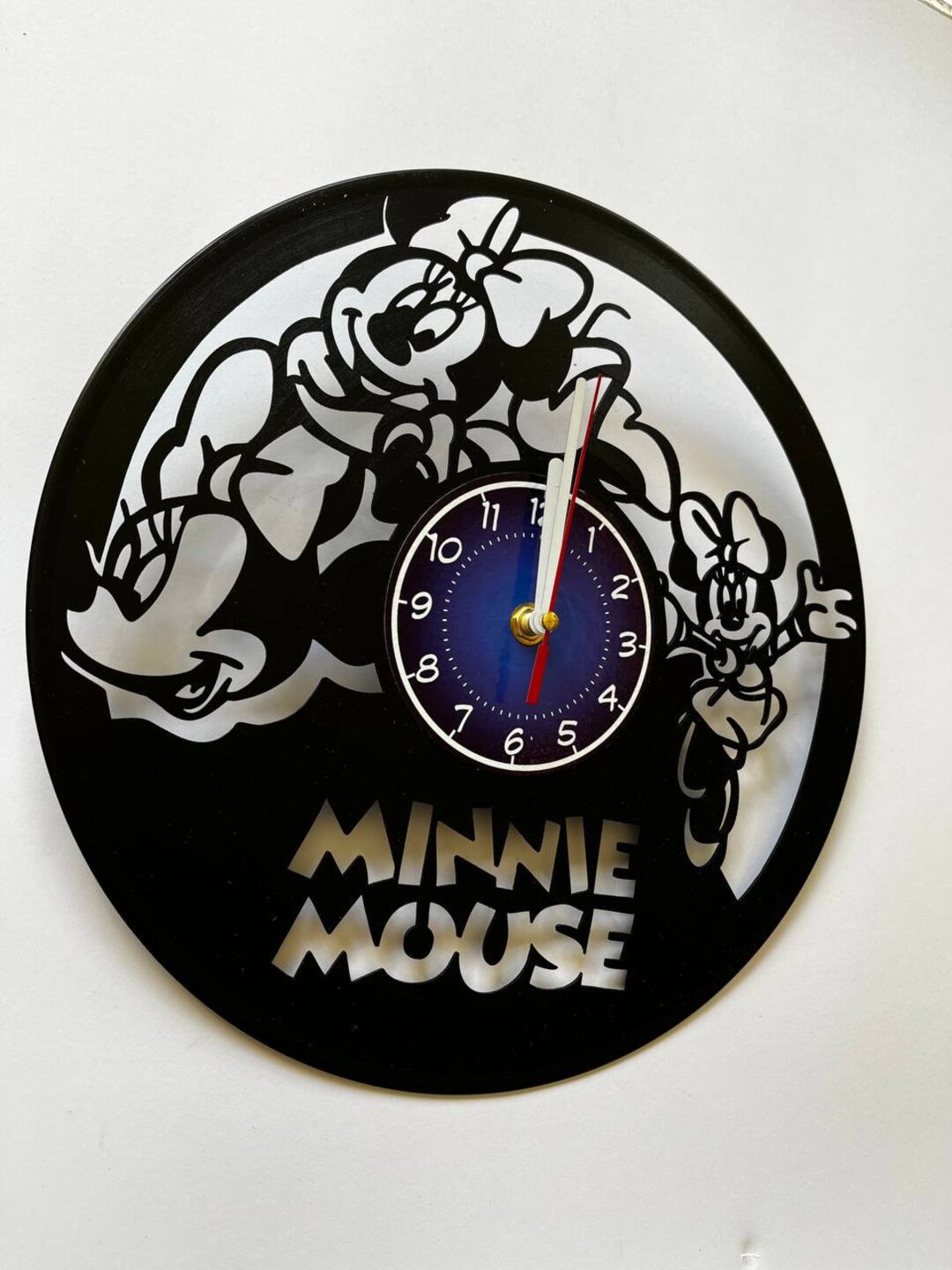 Disney Inspired Kids Room Wall Clock Minnie Mouse Wall Art - Etsy