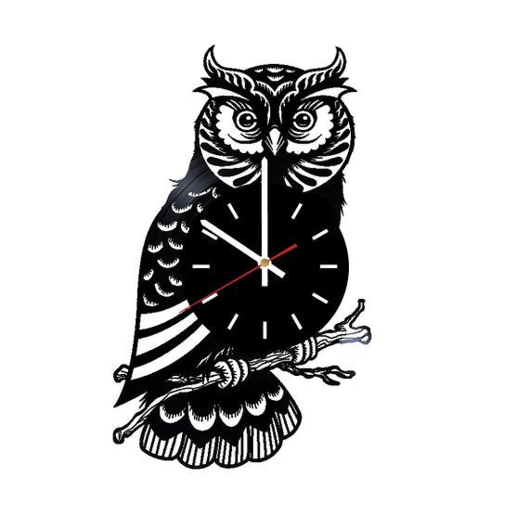 Best Birthday Gifts Owl Vinyl Record Wall Clock Owl Art - Etsy