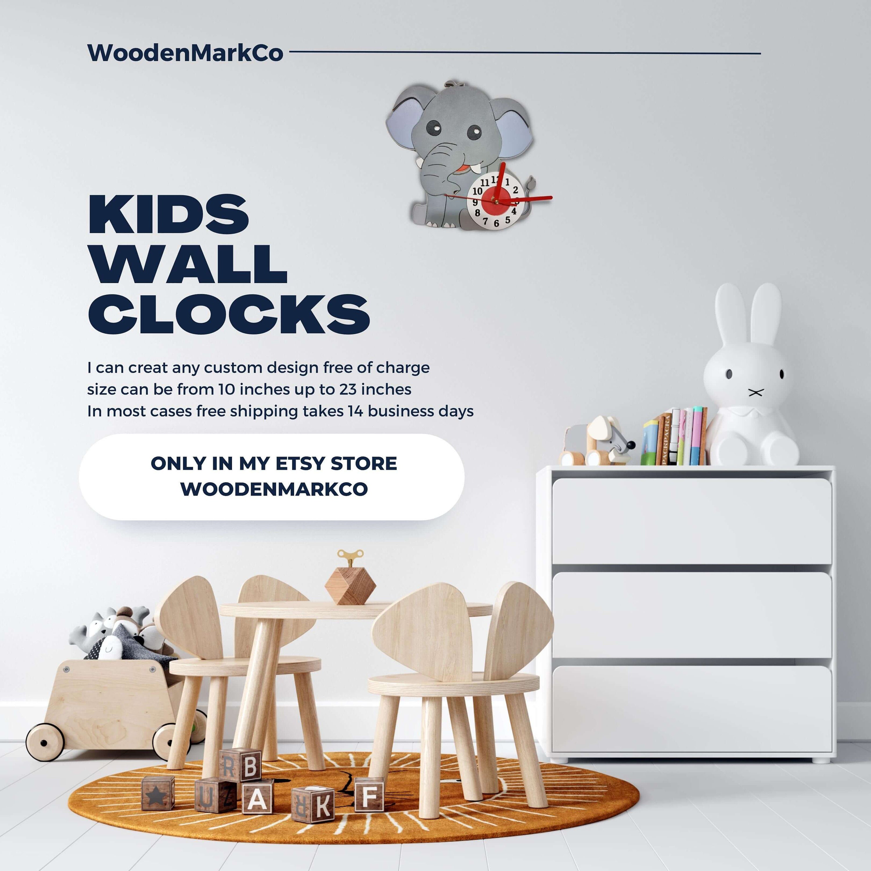 Handmade Wall Clocks Designs For Kids