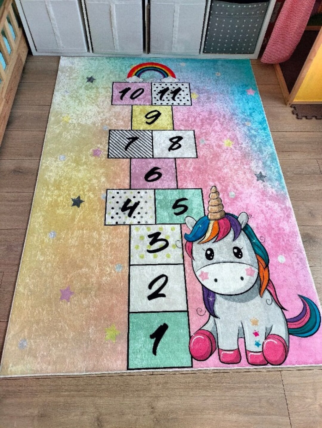 Unicorn Playground Ultra Soft Nursery Kids Rug , Birthday Gift ...