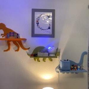 SET of 3 Giant Dinosaur Shelves, Extra Large REX Wall Tyrannosaurus ...